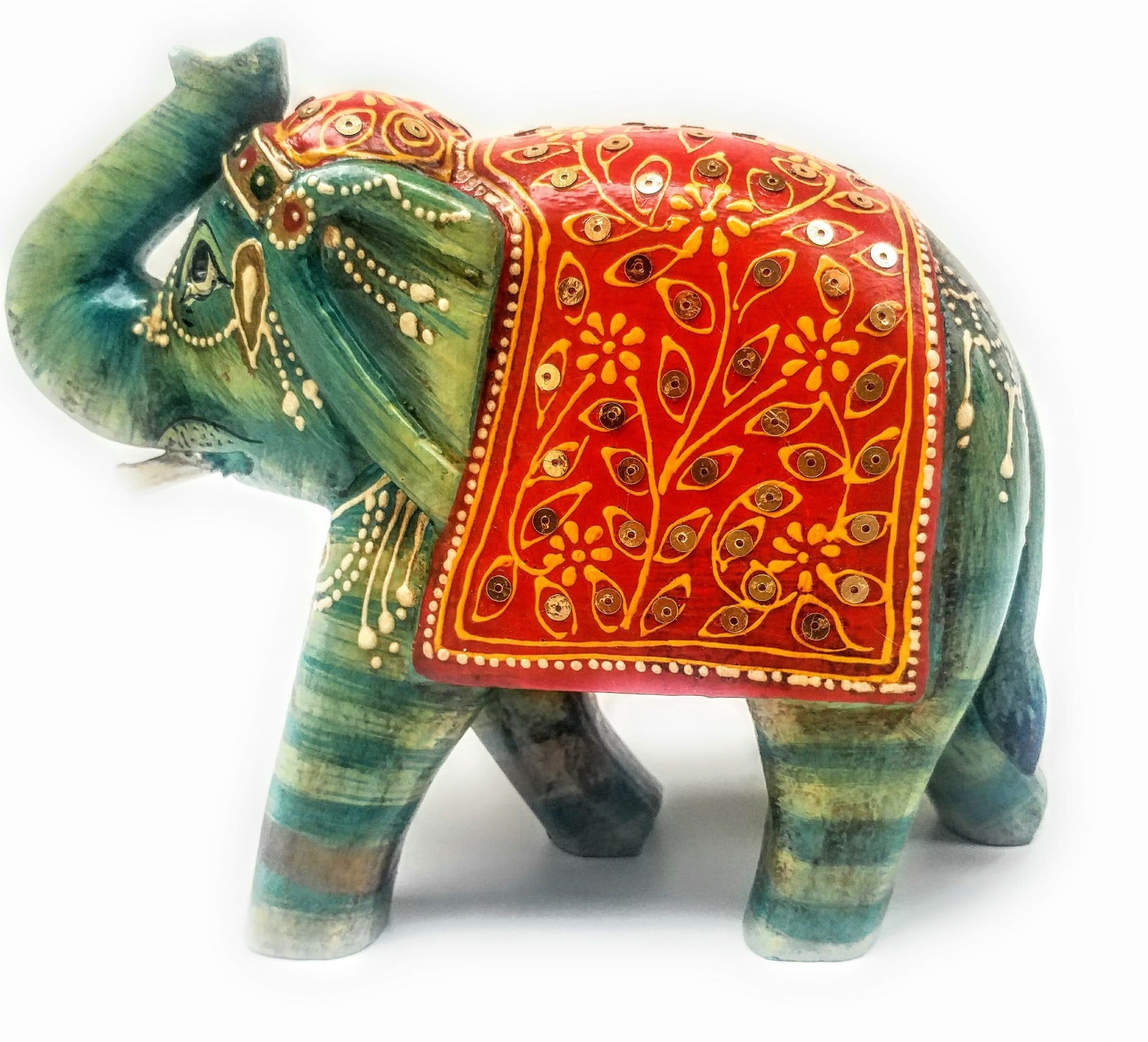 Rajasthan Handicraft Wooden Elephant with handpainted Floral Work - Buy ...