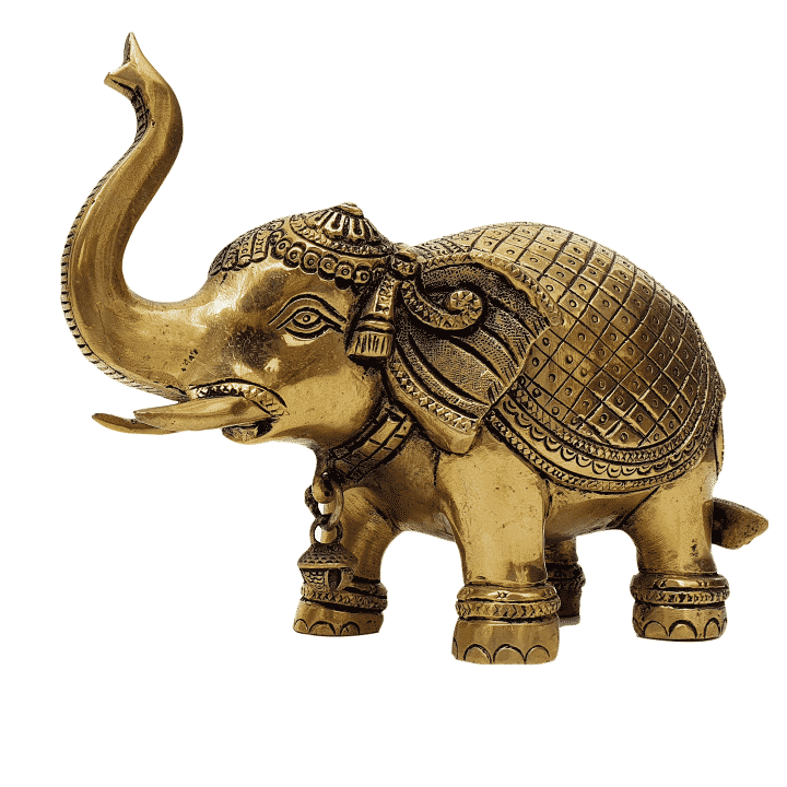 Mohanjodero Brass Elephant with Bell - Buy Indian Handicrafts Online I ...