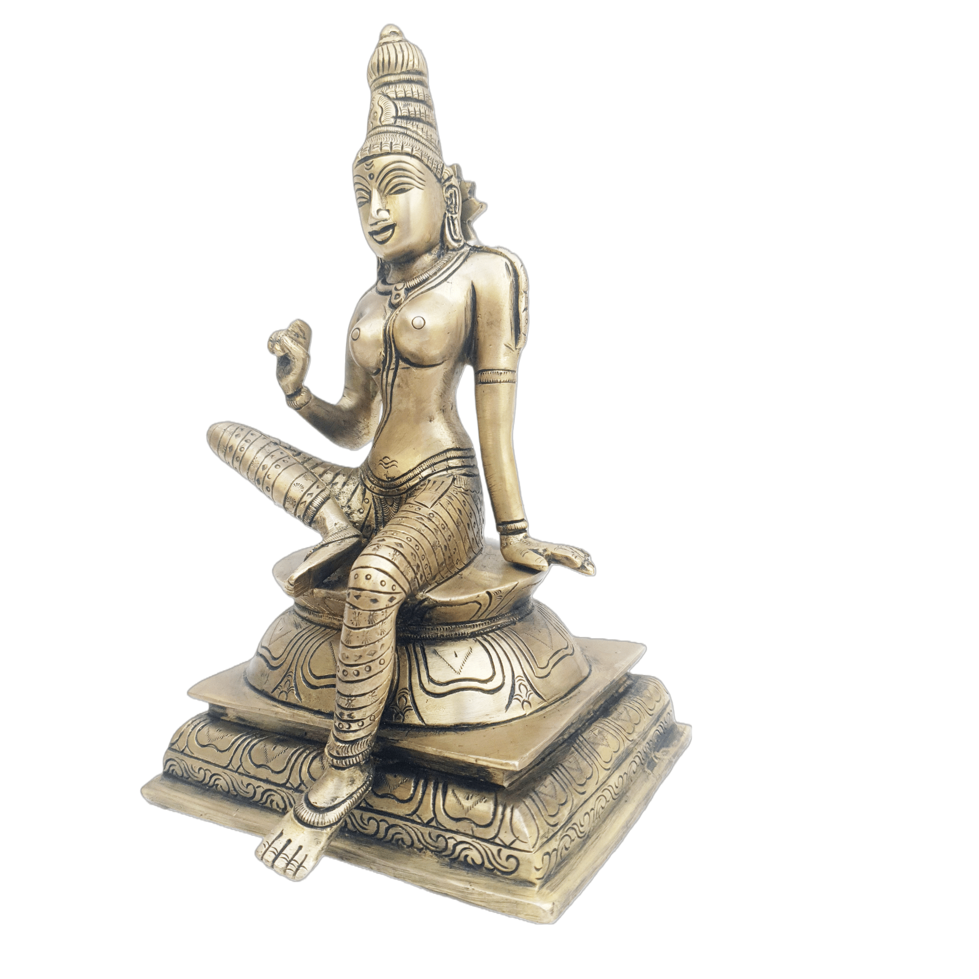 MohanJodero Brass Parvati Statue - Buy Indian Handicrafts Online I ...