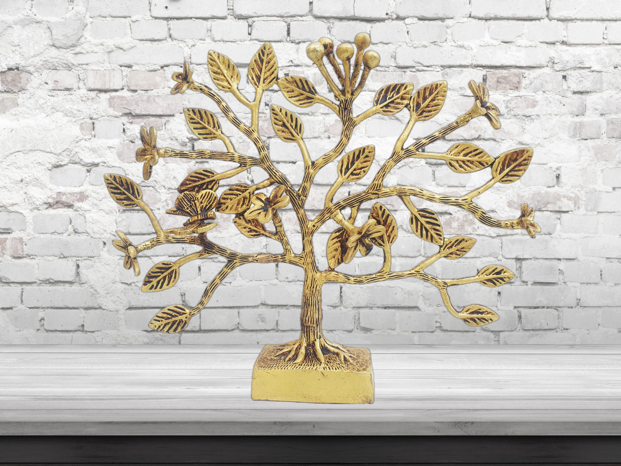 Brass Kalpavriksha Tree of Life with Butterfly - Buy Indian Handicrafts ...