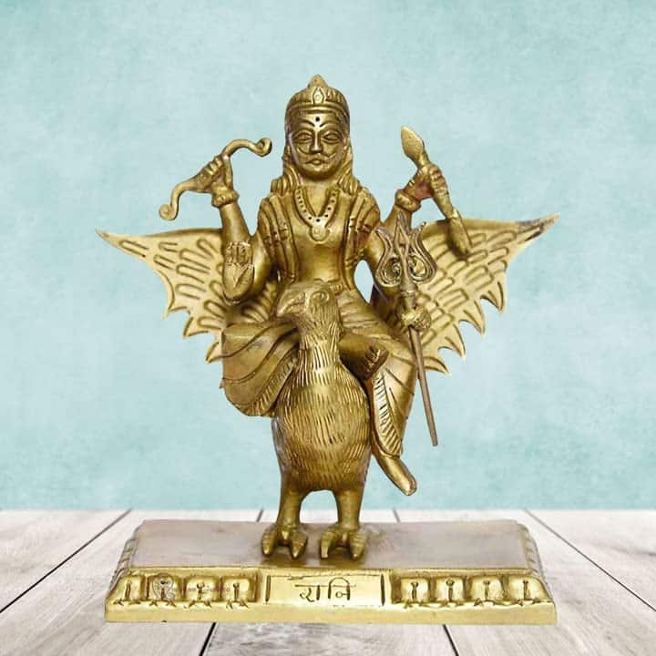 Brass Shani Idol - Buy Indian Handicrafts Online I Handicrafts of India