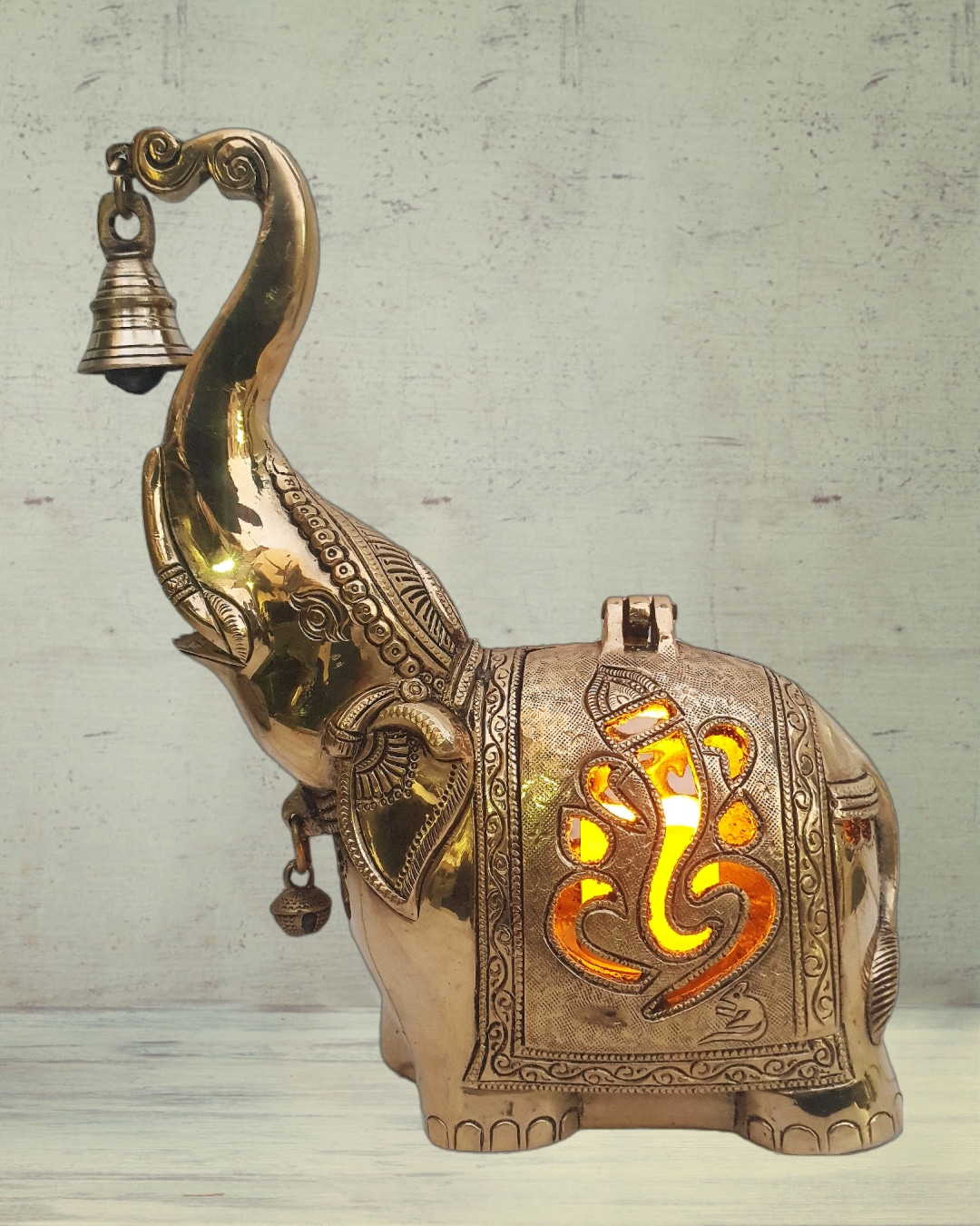 Brass Elephant with Bell, Elephant Dhoopdani, Elephant Incense Holder ...