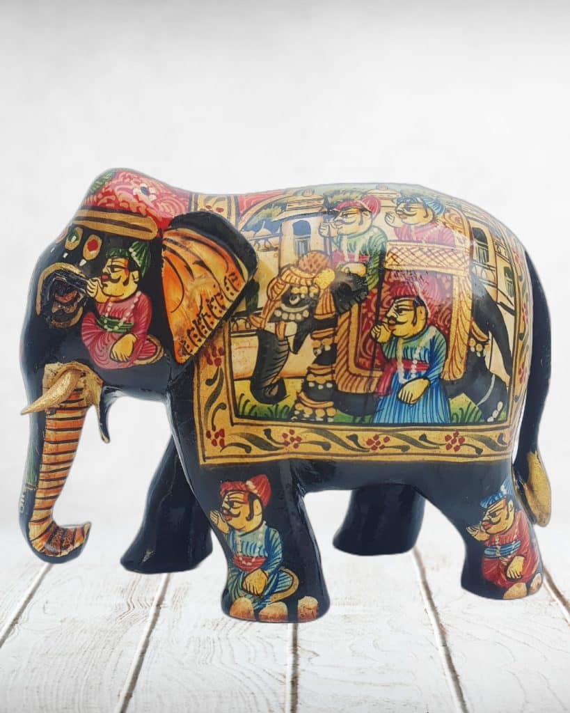 MohanJodero Wooden Elephant Fine Hand painted, Handmade Souvenir - Buy ...