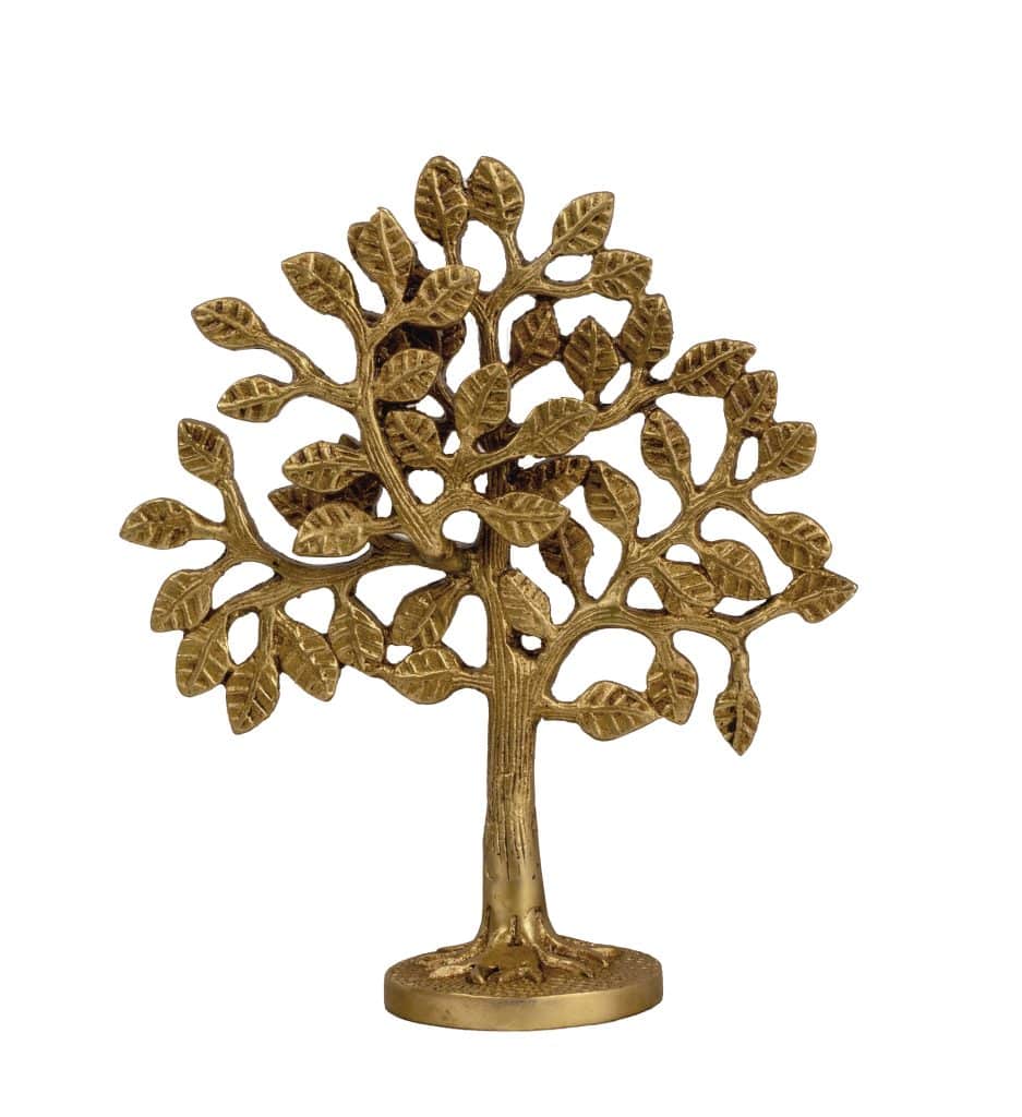 Brass Kalpavriksha Tree/Tree of Life in Antique Golden Finish , Height ...