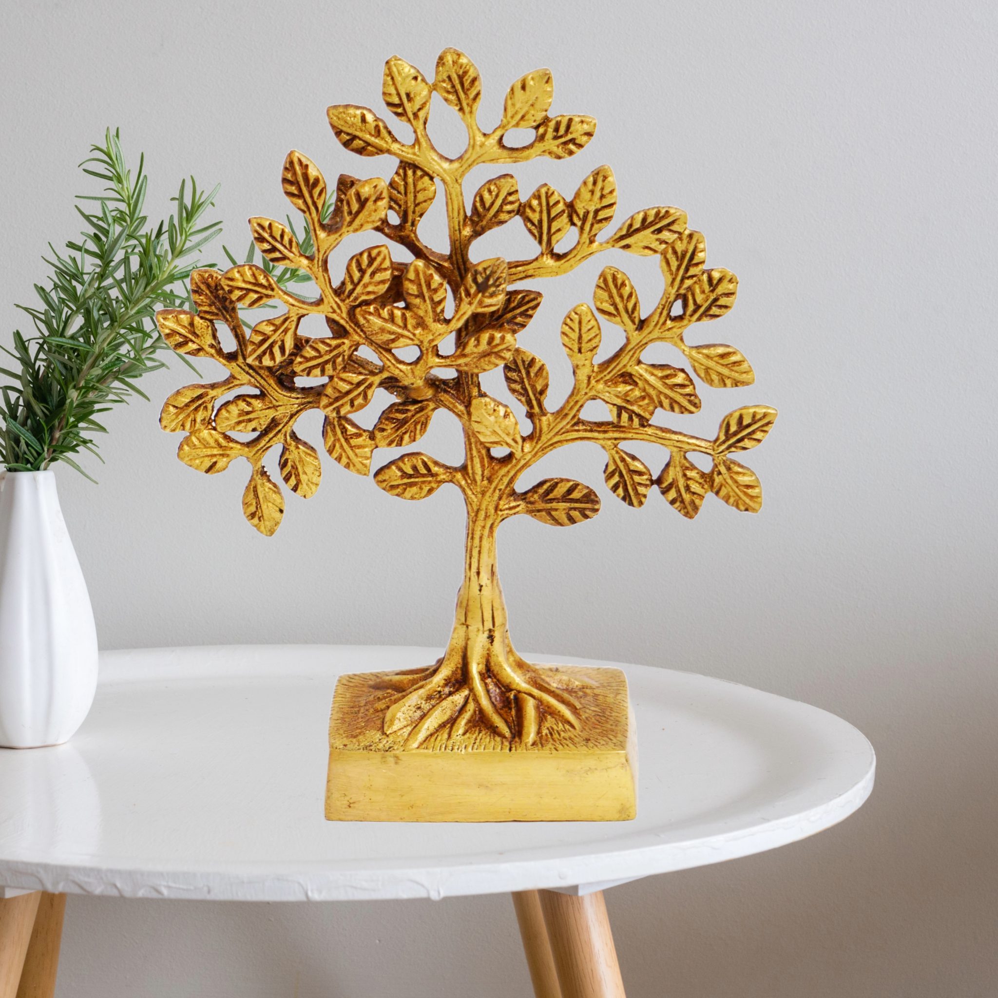Brass Kalpavriksha Tree/Tree of Life in Antique Golden Finish - Buy ...